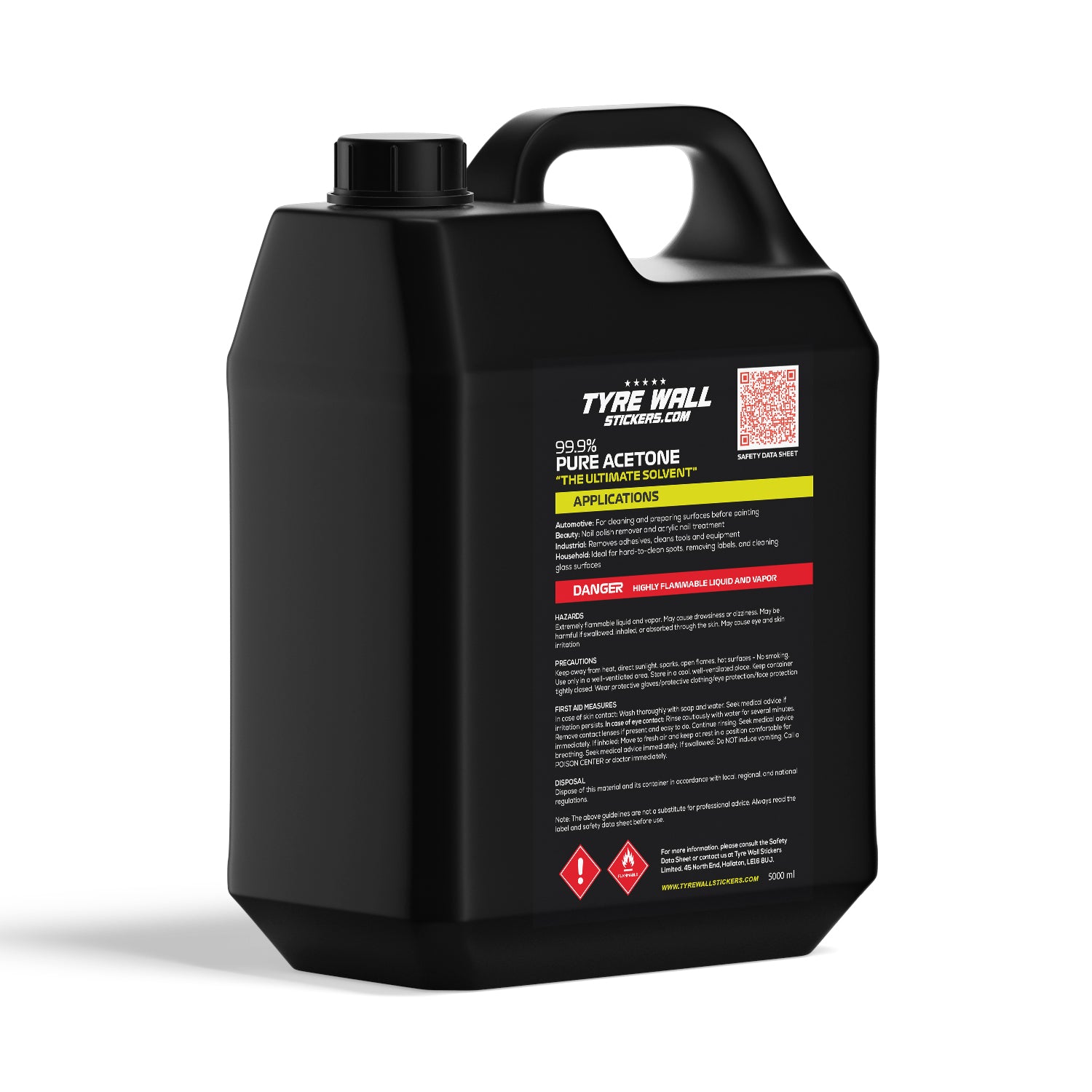 Pure Acetone - 99% 5l – Tyre Wall Stickers